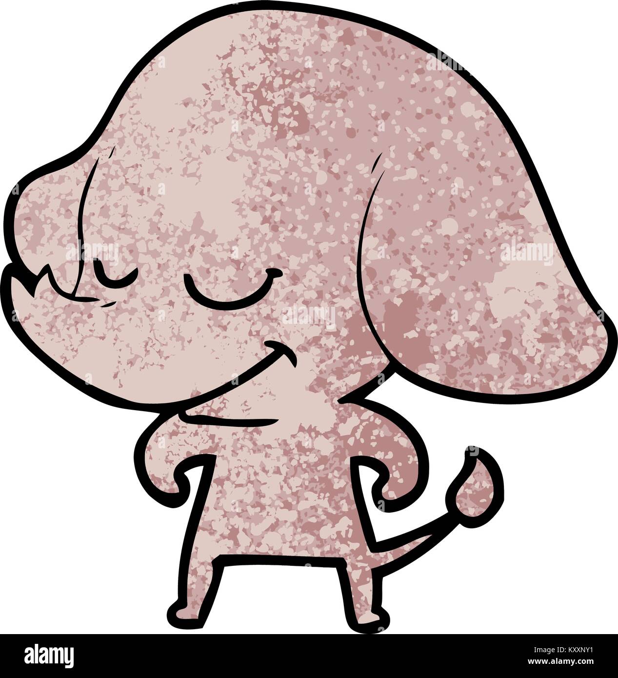 cartoon smiling elephant Stock Vector Image & Art - Alamy