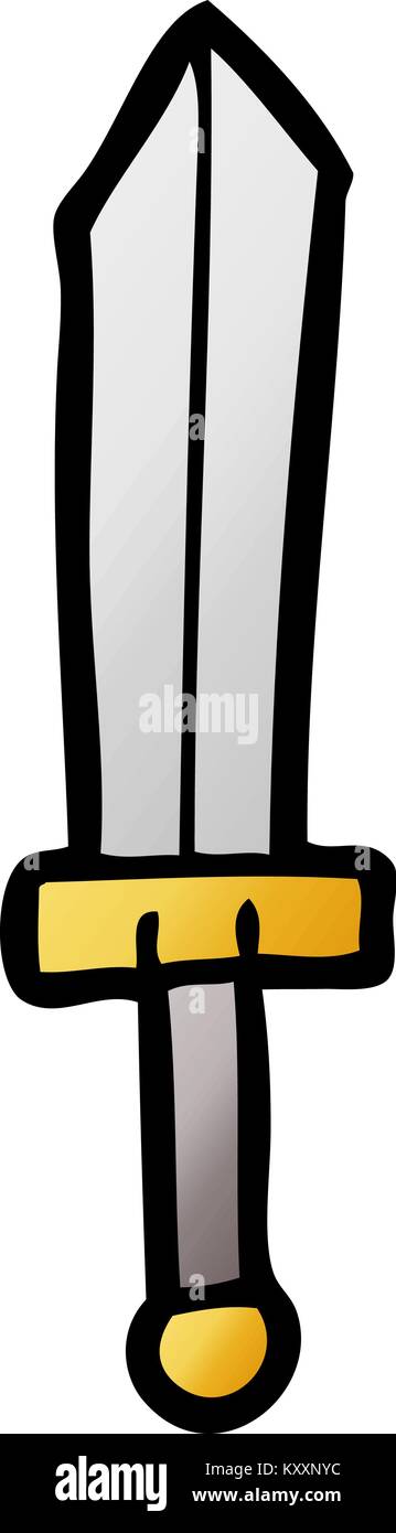 Freehand retro cartoon sword hi-res stock photography and images - Alamy