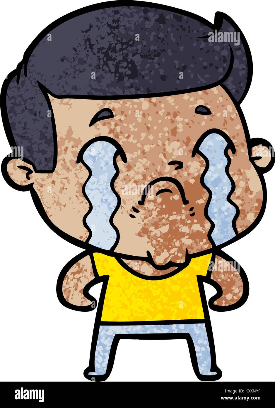 cartoon man crying Stock Vector Image & Art - Alamy