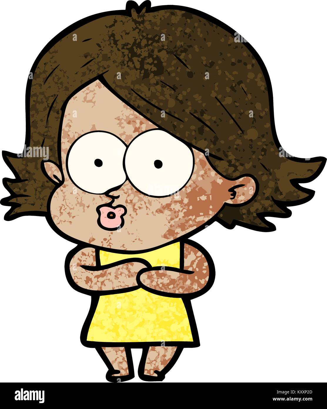 cartoon girl pouting Stock Vector Image & Art - Alamy