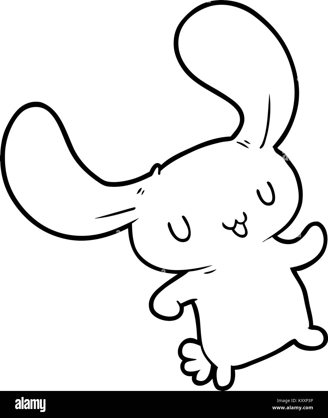 Rabbit Cartoon Black and White Stock Photos & Images - Alamy