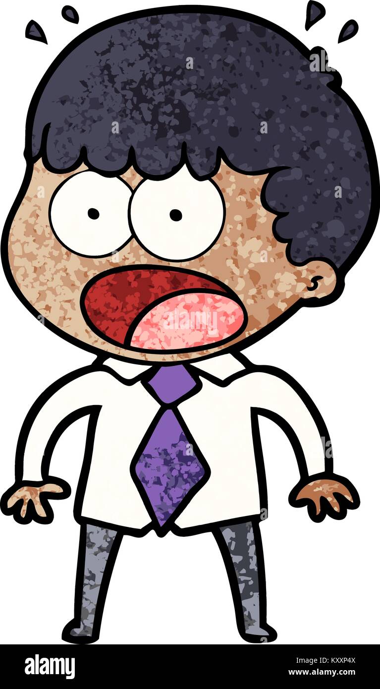 cartoon shocked man in shirt and tie Stock Vector Image & Art - Alamy