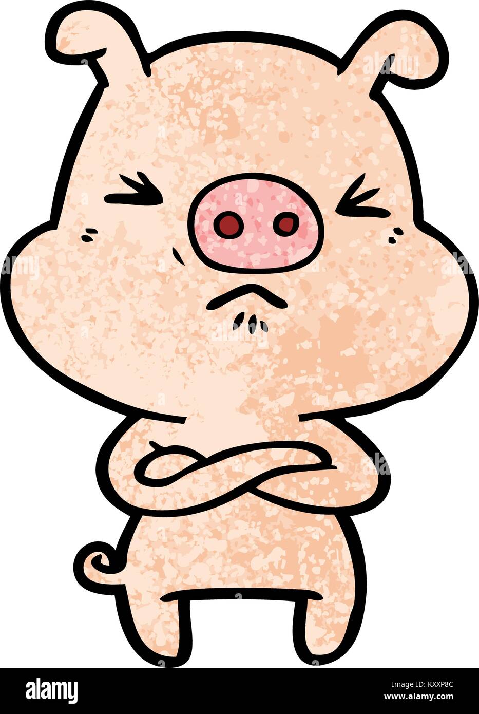 cartoon angry pig Stock Vector Image & Art - Alamy