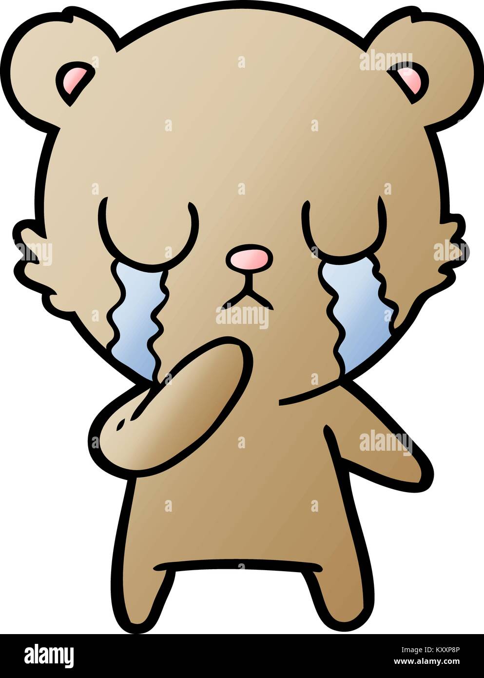 crying bear cartoon character Stock Vector Image & Art - Alamy