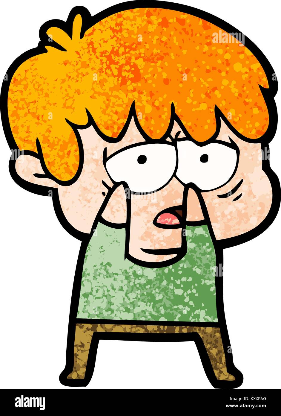 cartoon exhausted boy Stock Vector Image & Art - Alamy