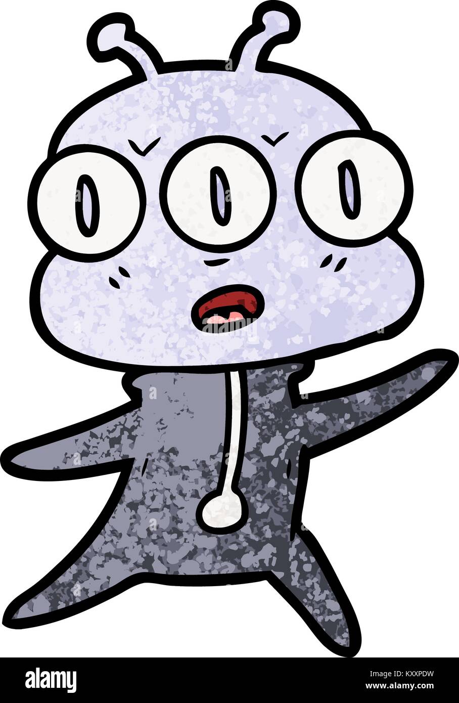 cartoon three eyed alien Stock Vector Image & Art - Alamy