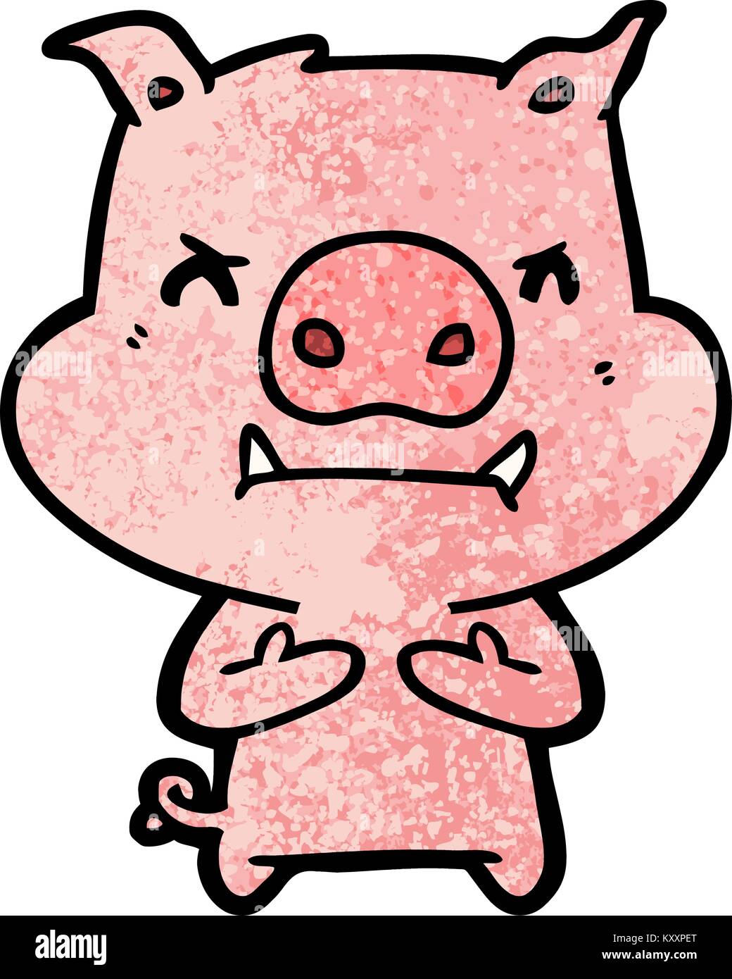 angry cartoon pig Stock Vector Image & Art - Alamy