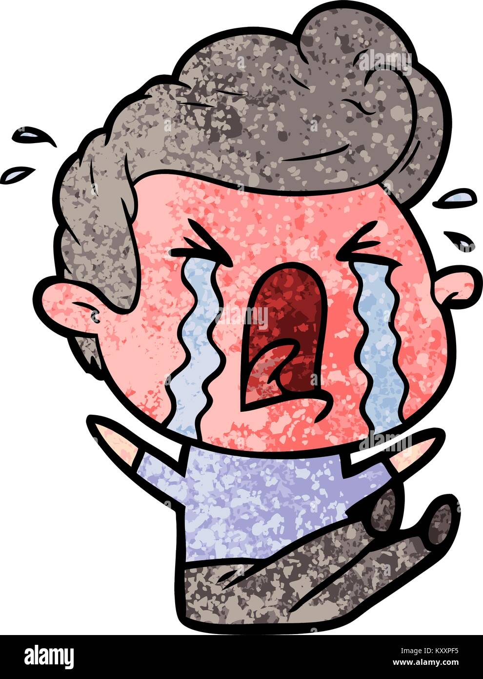 cartoon crying man Stock Vector Image & Art - Alamy
