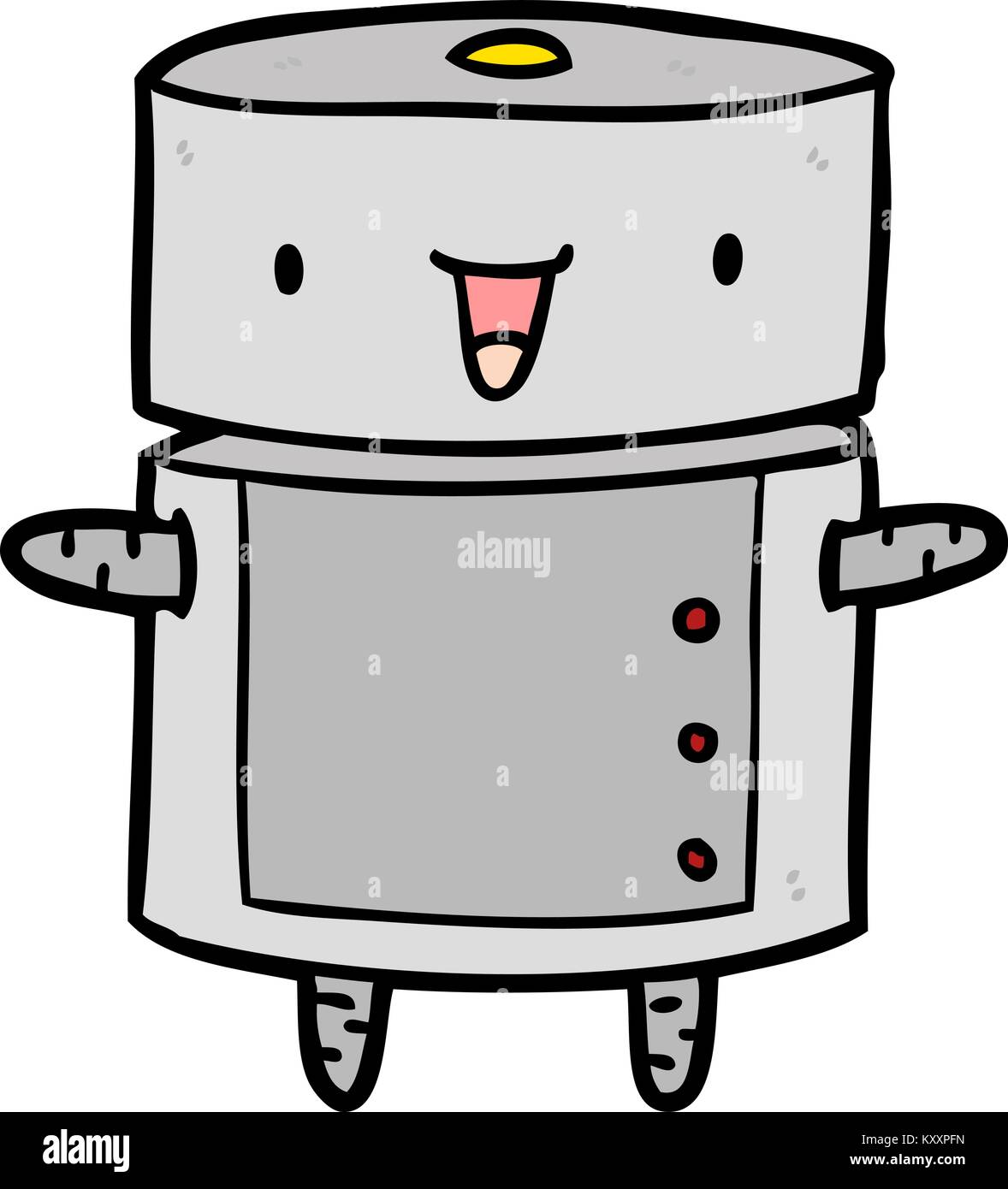 cute cartoon robot Stock Vector Image & Art - Alamy