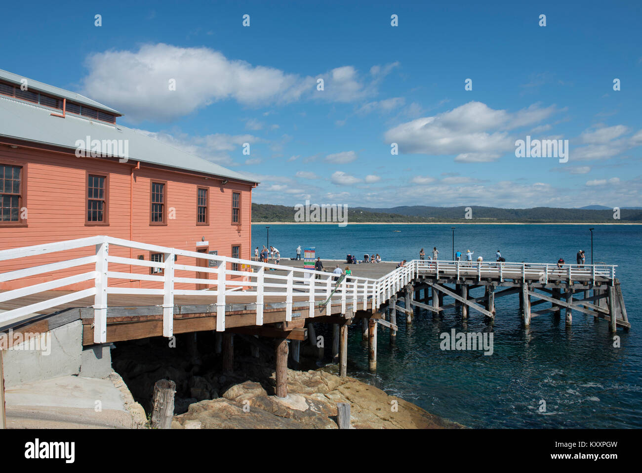 Tathra Wharf, dating from 1862, is the only open-sea timber wharf on ...