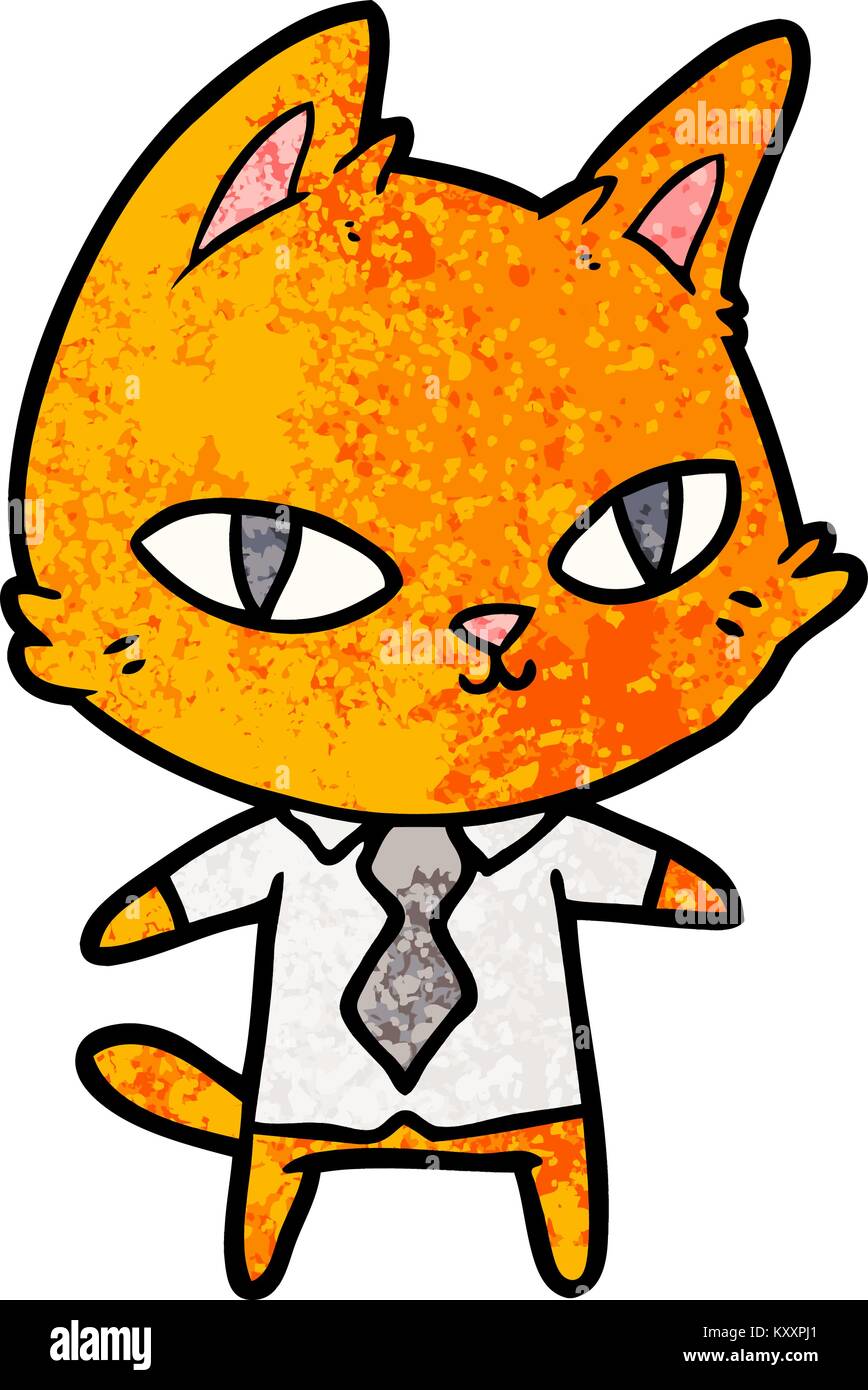 cartoon cat in office clothes Stock Vector Image & Art - Alamy