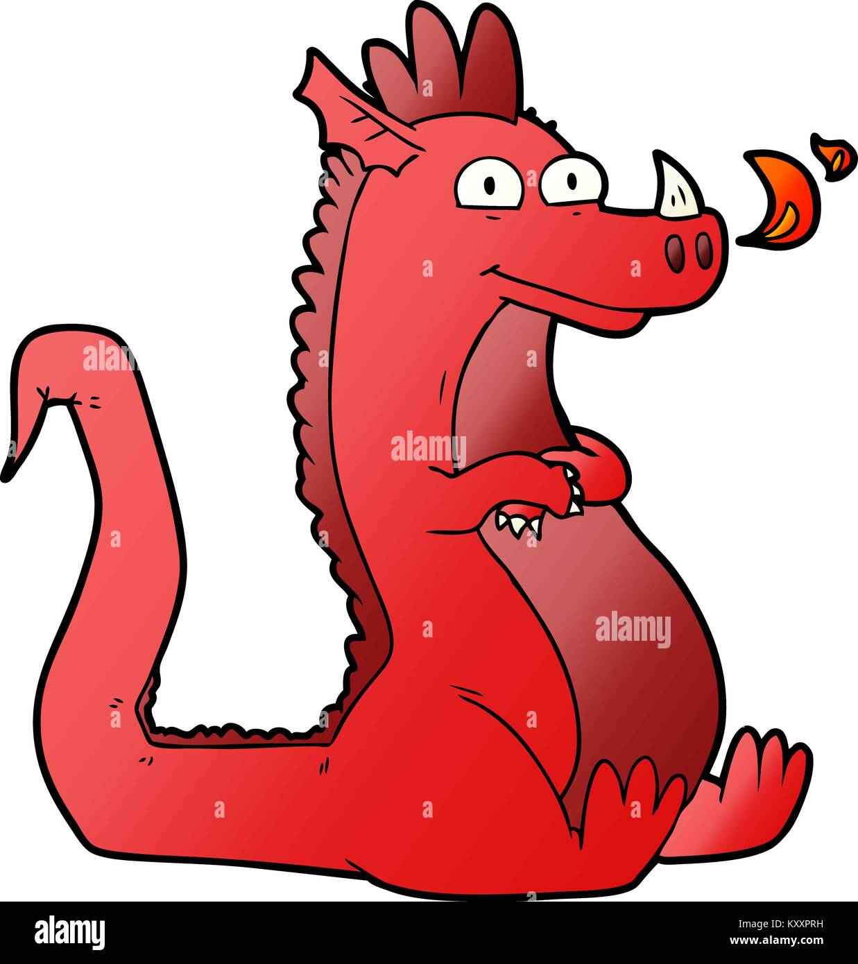 cartoon happy dragon Stock Vector Image & Art - Alamy