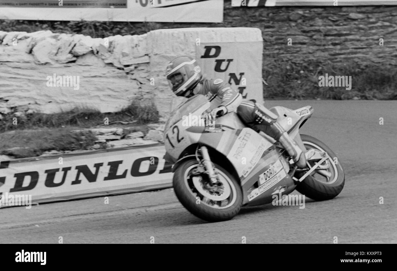 Gary Padgett, motorcycle racer rider1986 Formula 1 TT, Isle of Man TT ...