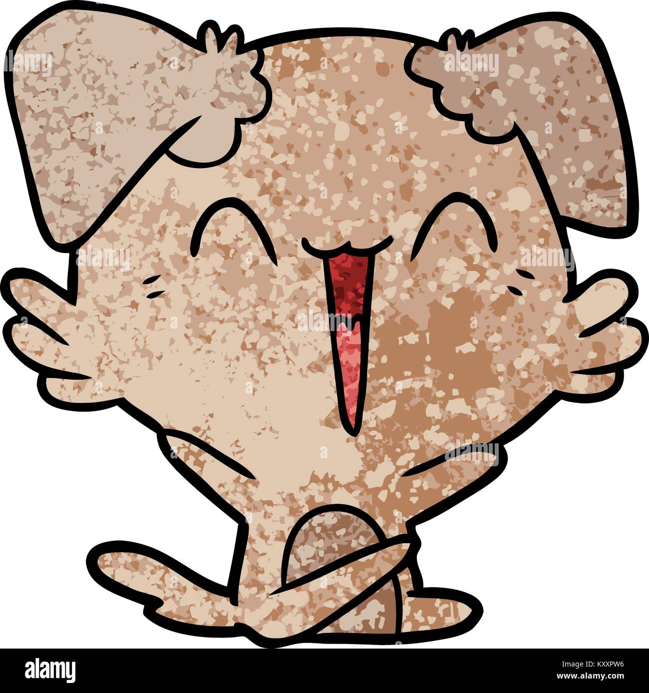 happy little dog cartoon Stock Vector Image & Art - Alamy