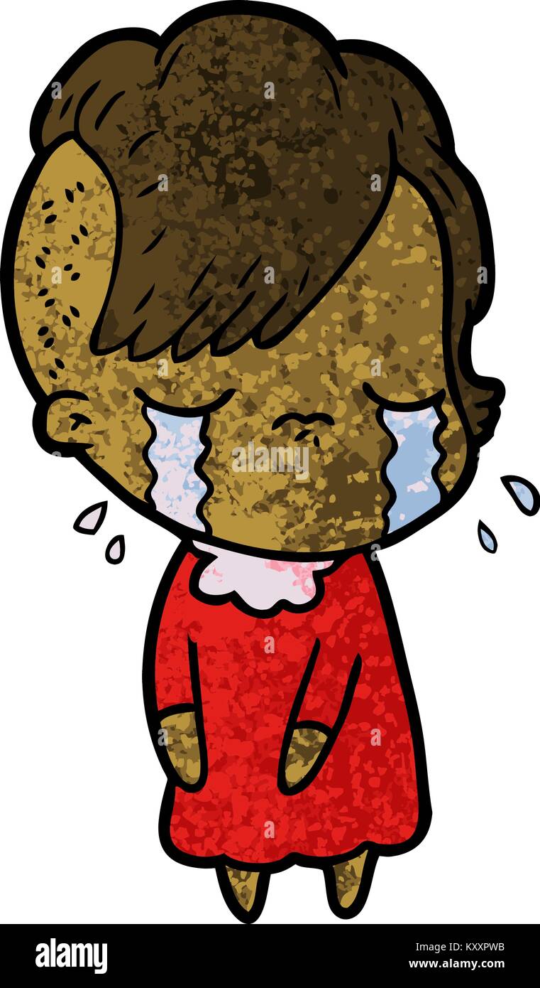 cartoon crying girl Stock Vector Image & Art - Alamy