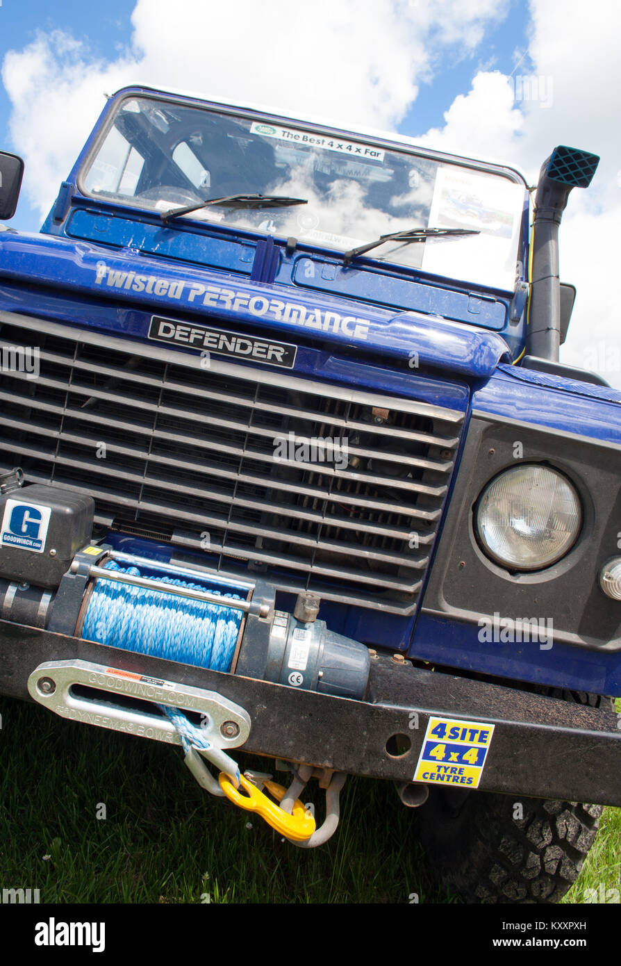 Land Rover Defender 90 prepared for expedition off roading green lane ...