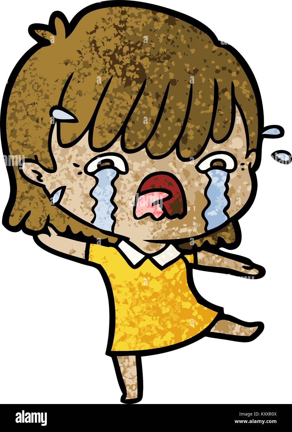 cartoon girl crying Stock Vector Image & Art - Alamy