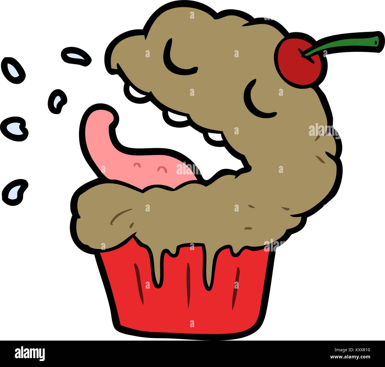 funny cartoon cupcake Stock Vector Image & Art - Alamy