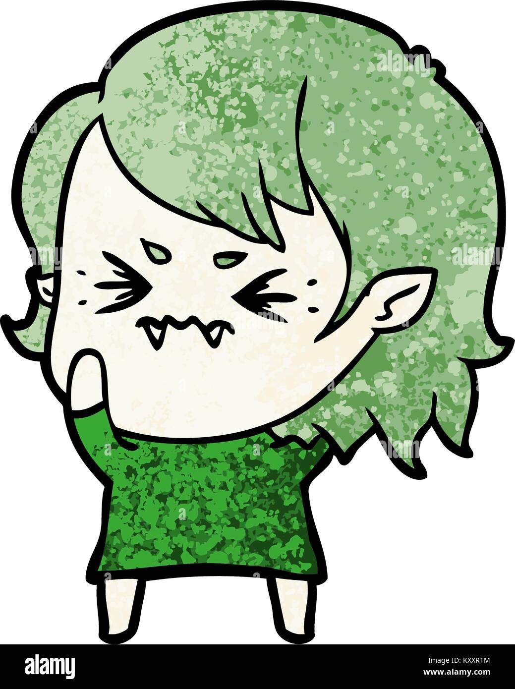 annoyed cartoon vampire girl Stock Vector Image & Art - Alamy