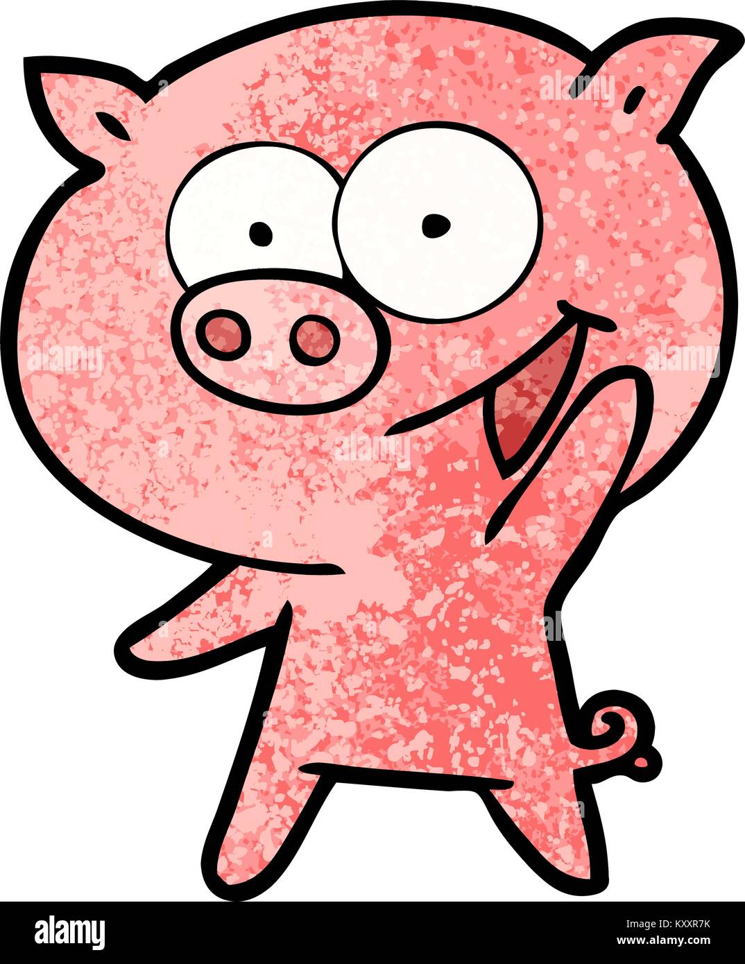 cheerful pig cartoon Stock Vector Image & Art - Alamy