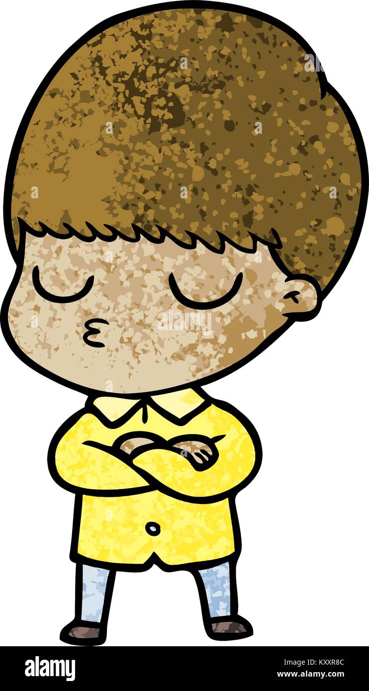 cartoon calm boy Stock Vector Image & Art - Alamy