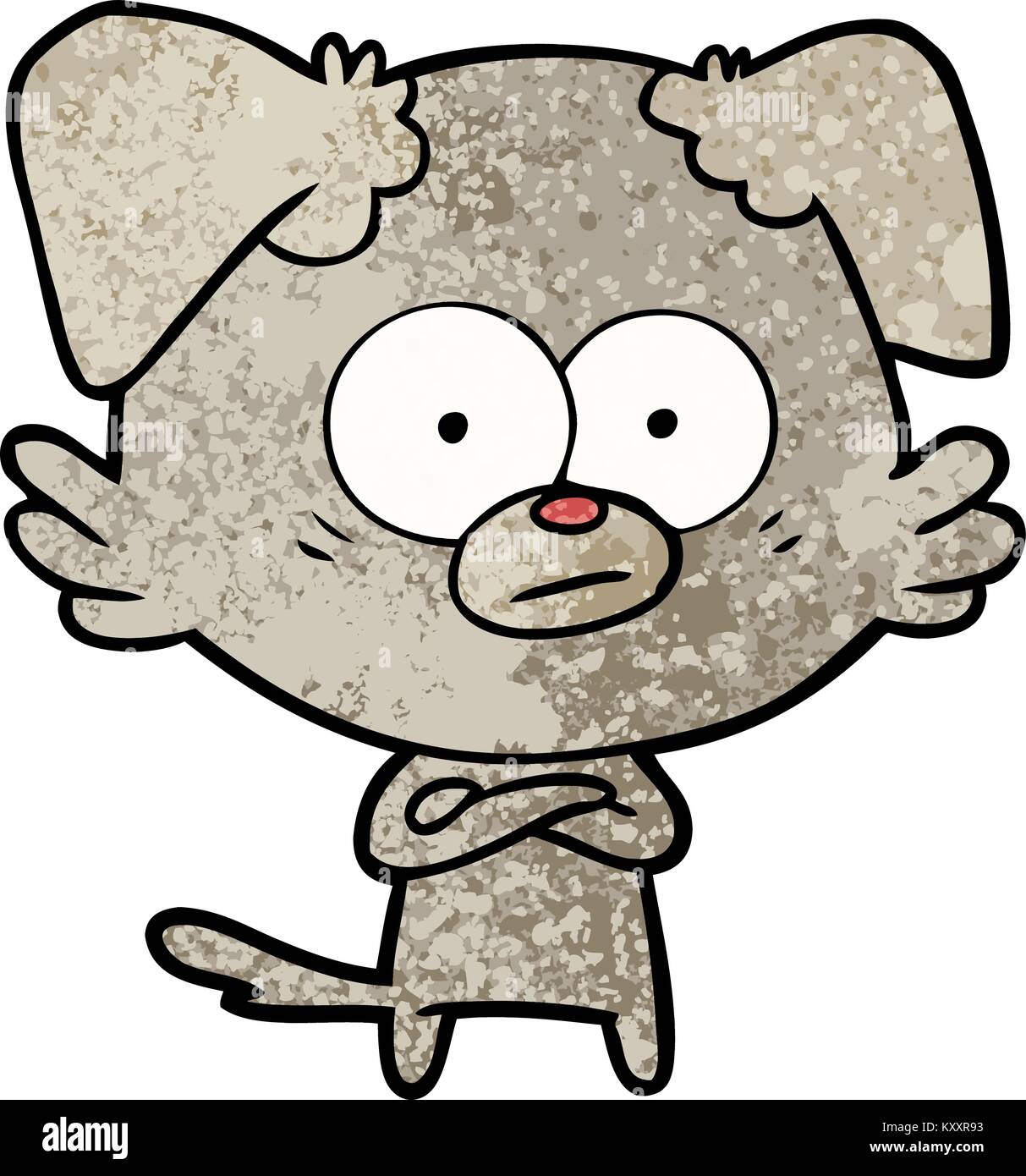 nervous dog cartoon Stock Vector Image & Art - Alamy