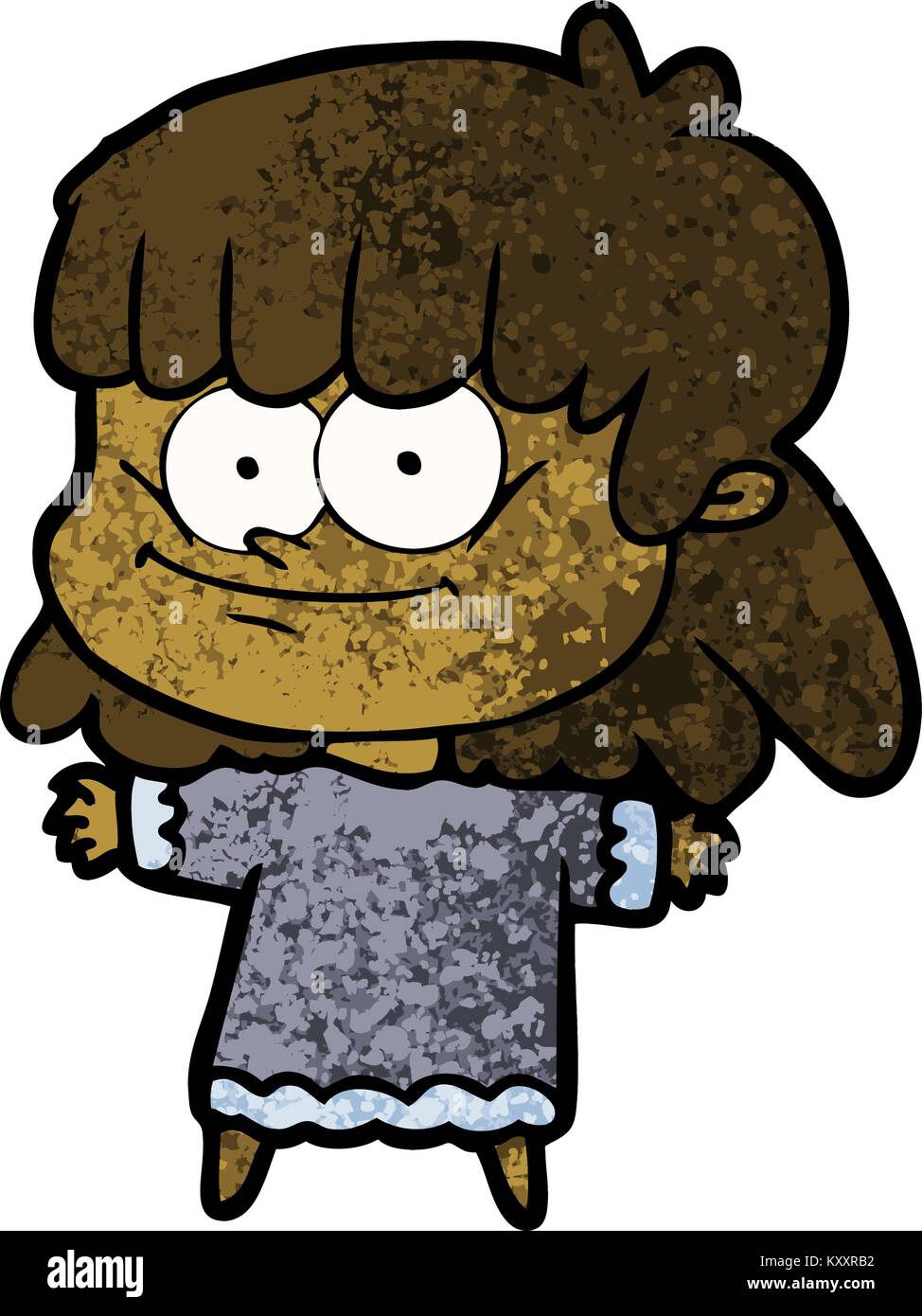 Cartoon Girl Smiling Stock Vector Image And Art Alamy