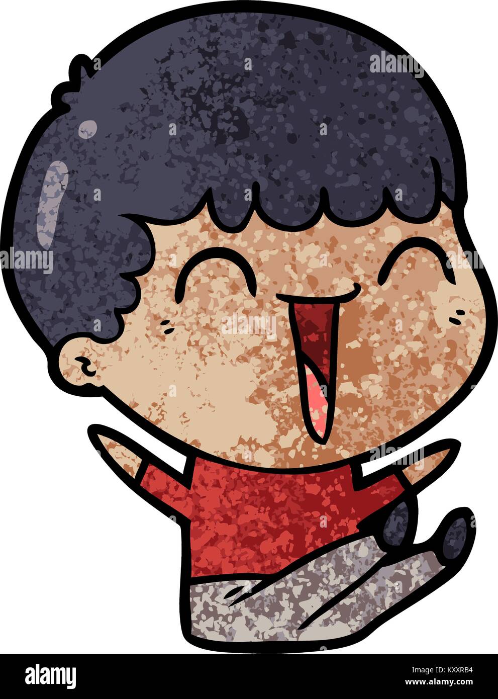 cartoon happy man laughing Stock Vector Image & Art - Alamy