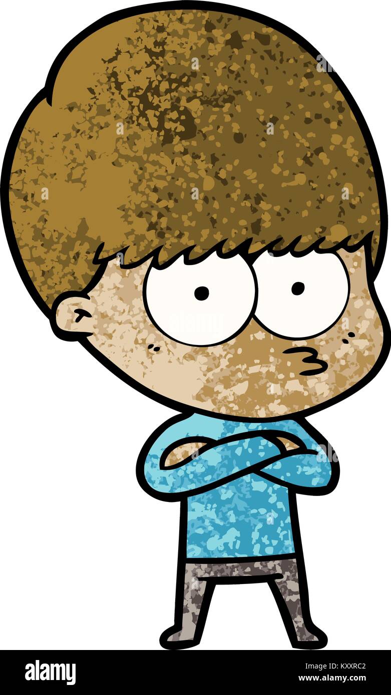 nervous cartoon boy Stock Vector Image & Art - Alamy