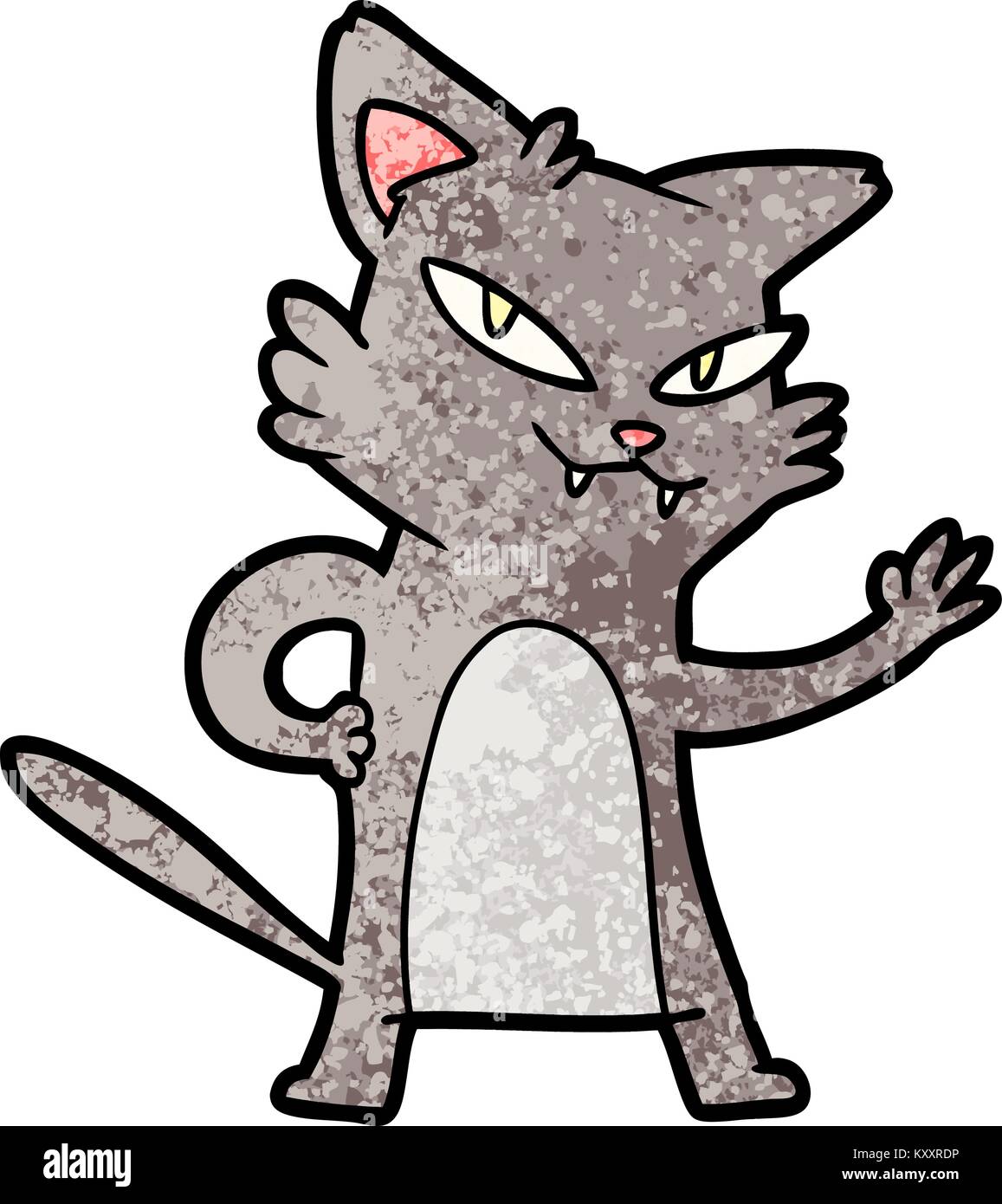 happy cartoon cat waving Stock Vector Image & Art - Alamy