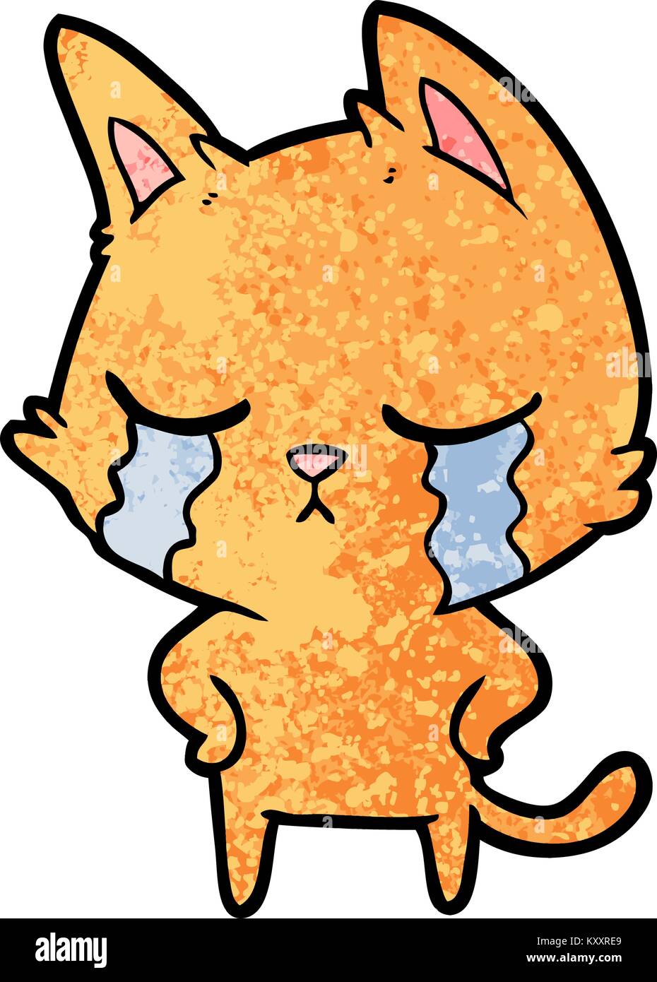 crying cartoon cat Stock Vector Image & Art - Alamy