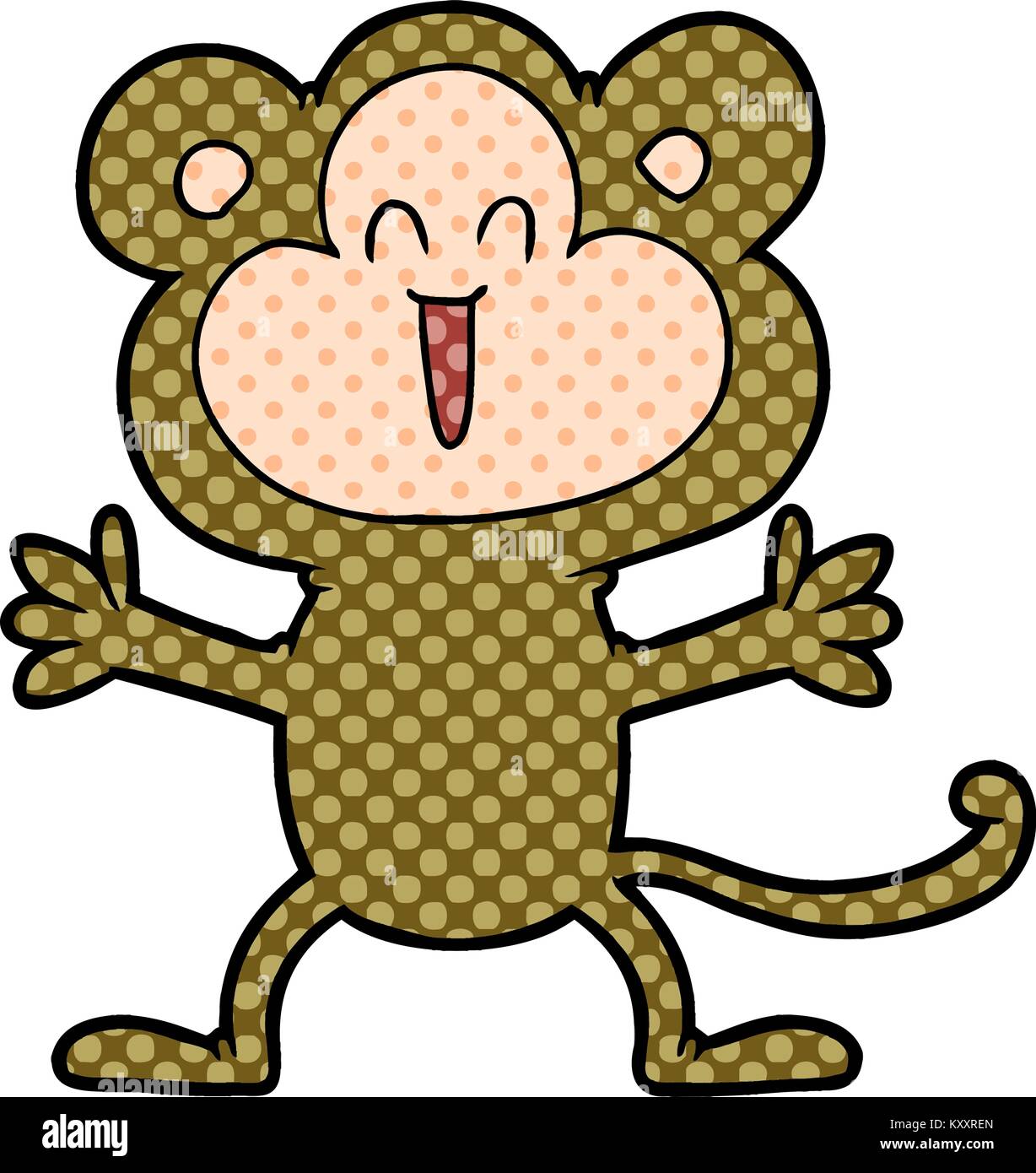 cartoon happy monkey Stock Vector Image & Art - Alamy