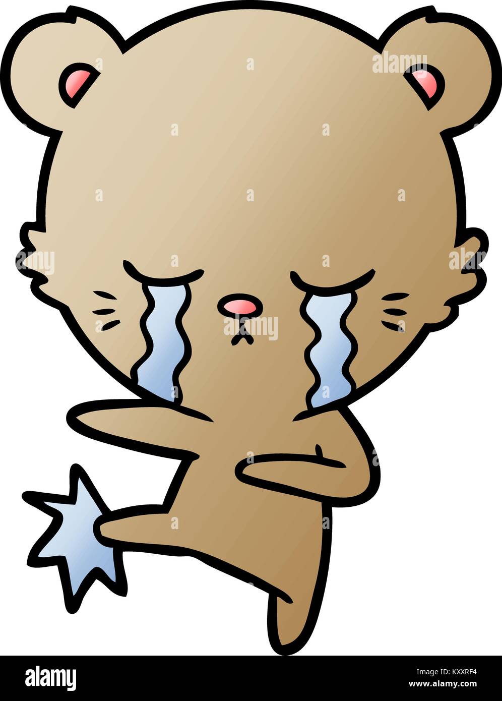 crying bear cartoon character Stock Vector Image & Art - Alamy
