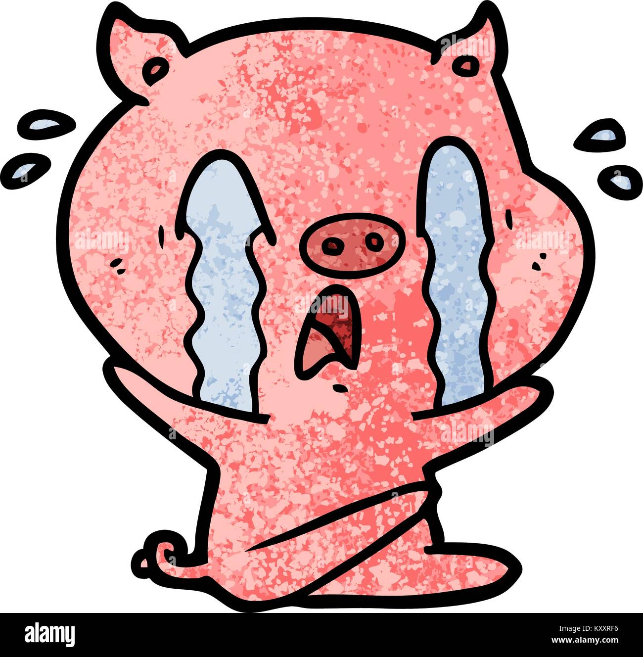 crying pig cartoon Stock Vector Image & Art - Alamy