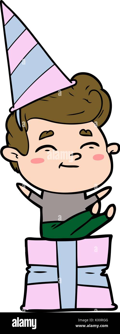 happy cartoon man sitting Stock Vector Image & Art - Alamy