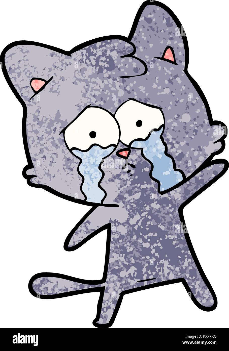 crying cartoon cat Stock Vector Image & Art - Alamy