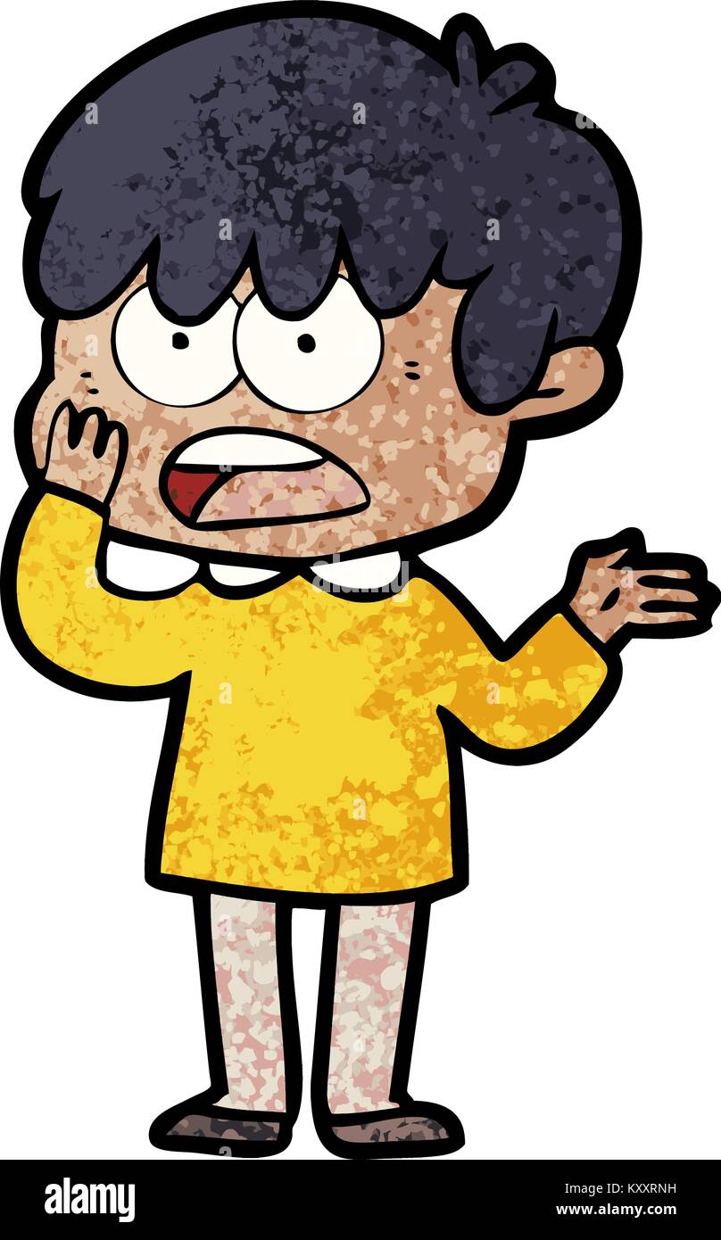 worried cartoon boy Stock Vector Image & Art - Alamy