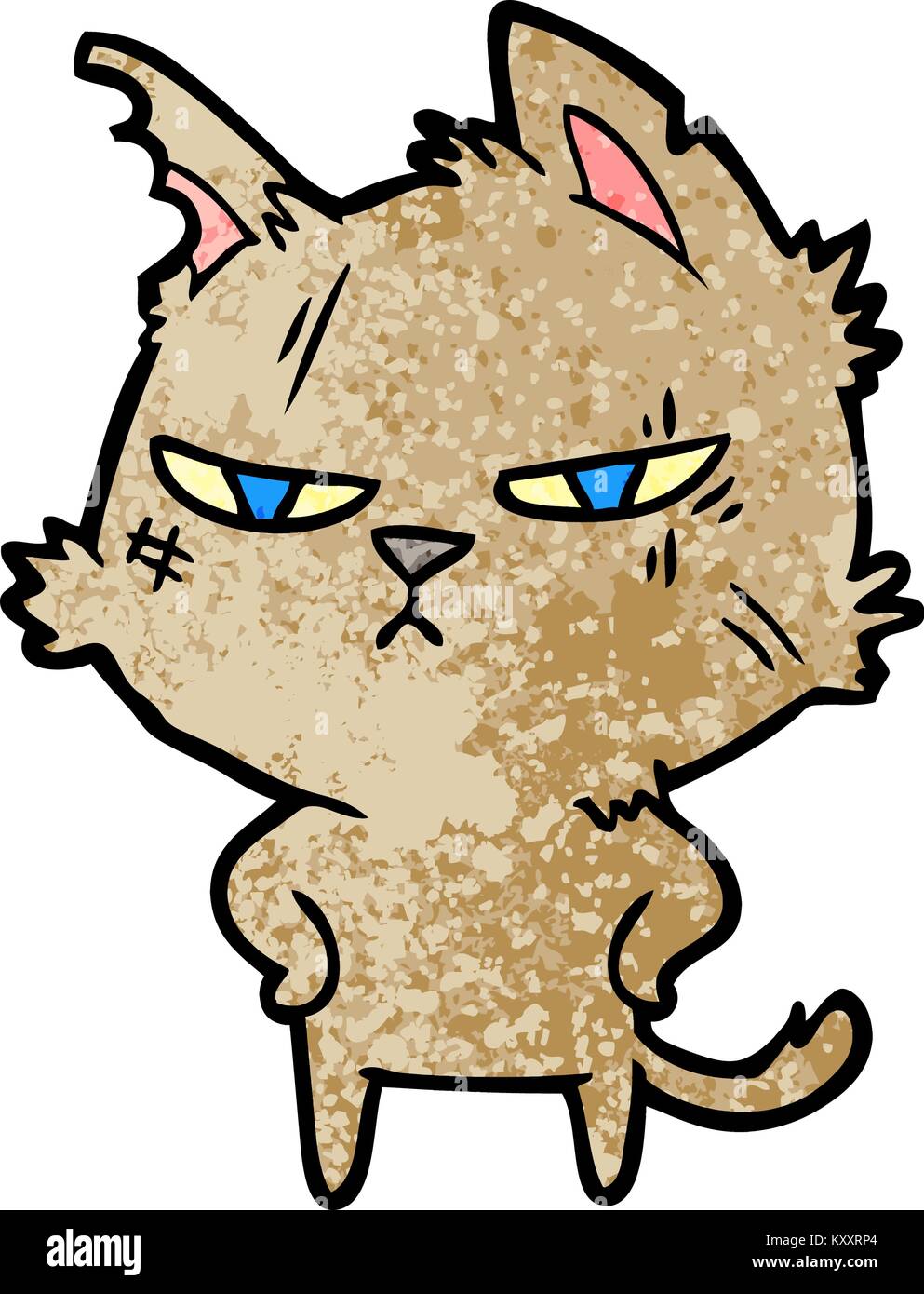 tough cartoon cat Stock Vector Image & Art - Alamy