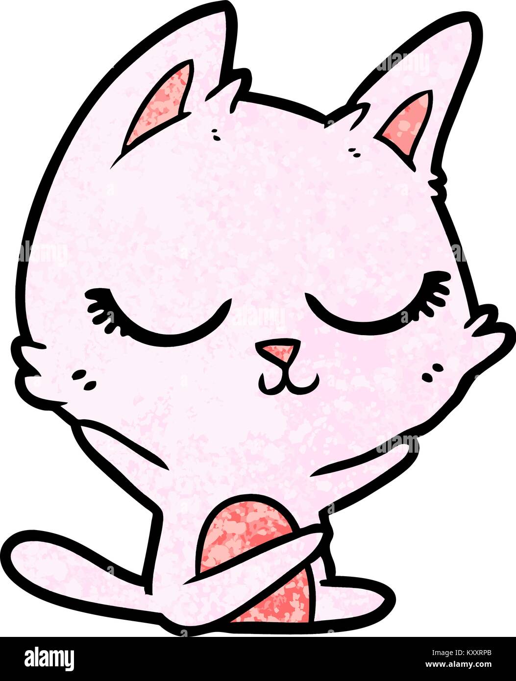calm cartoon cat Stock Vector Image & Art - Alamy