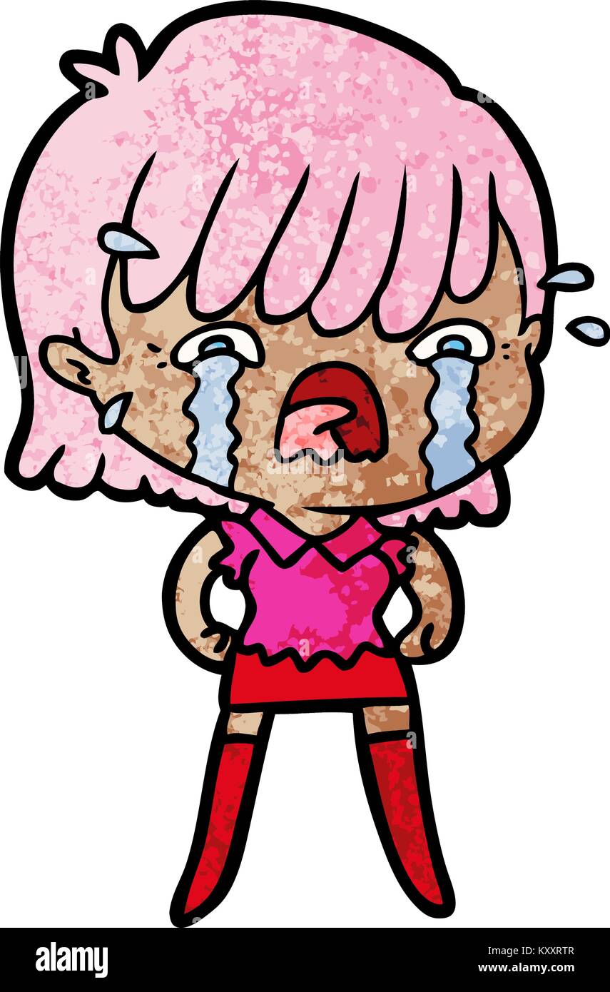 cartoon girl crying Stock Vector Image & Art - Alamy
