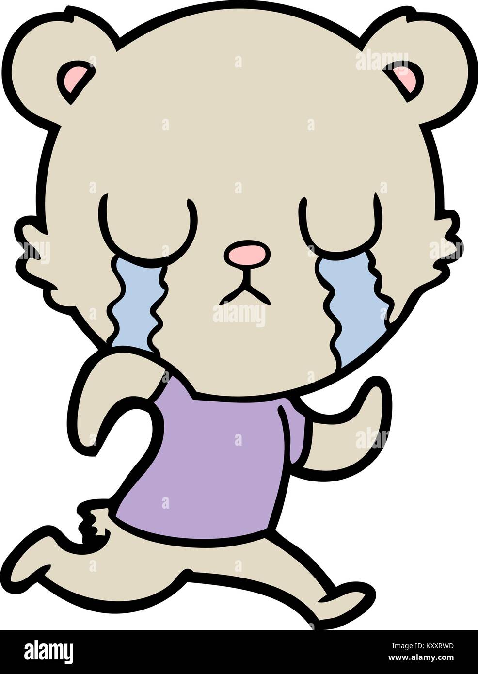 crying bear cartoon character Stock Vector Image & Art - Alamy