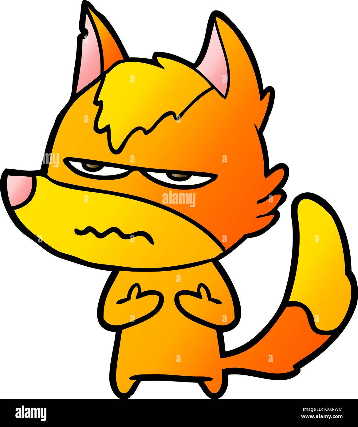 angry fox cartoon character Stock Vector Image & Art - Alamy