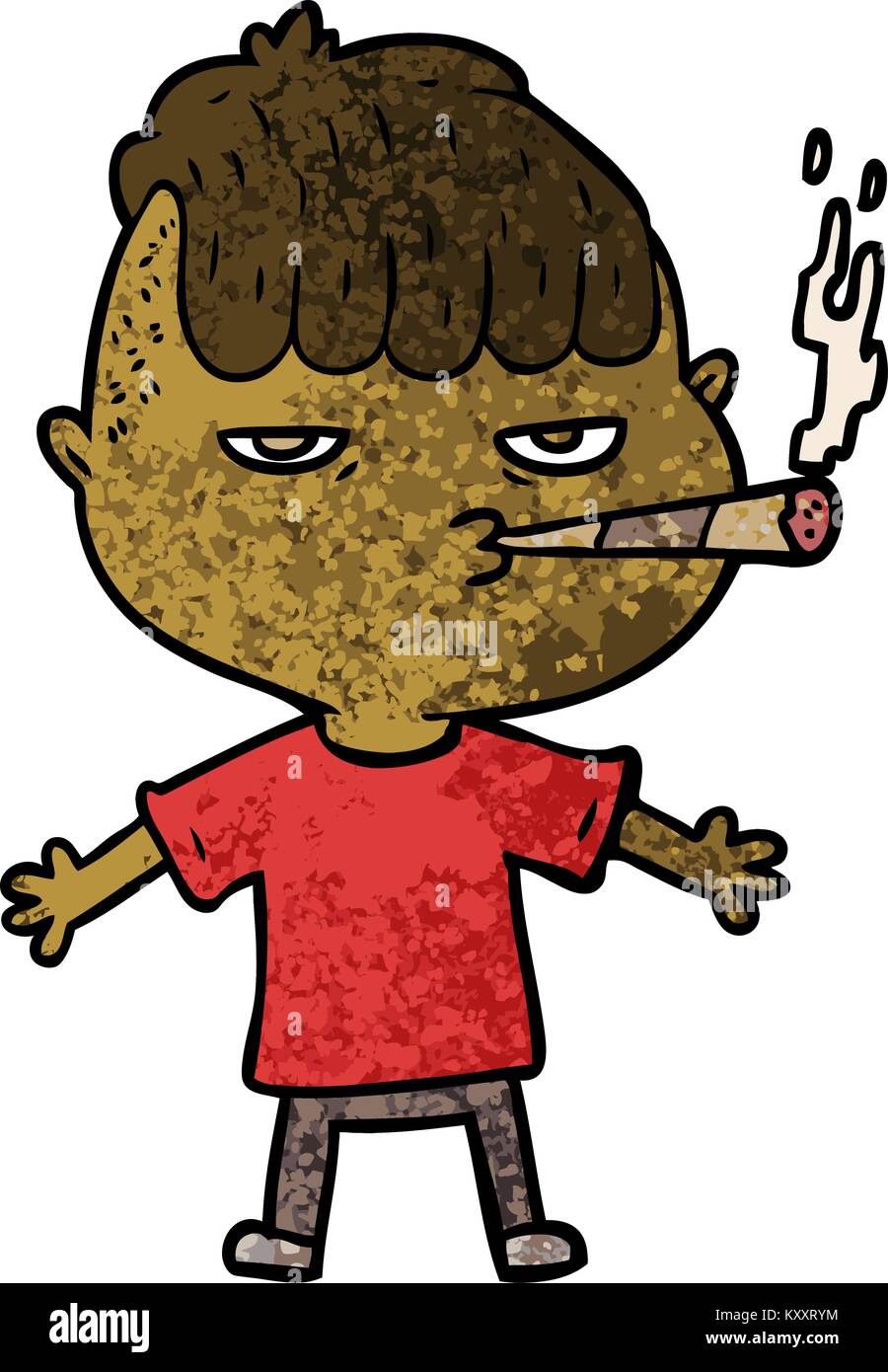 cartoon man smoking Stock Vector Image & Art - Alamy