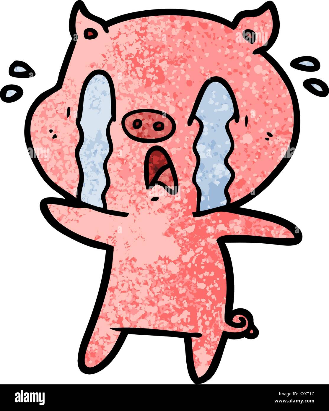crying pig cartoon Stock Vector Image & Art - Alamy
