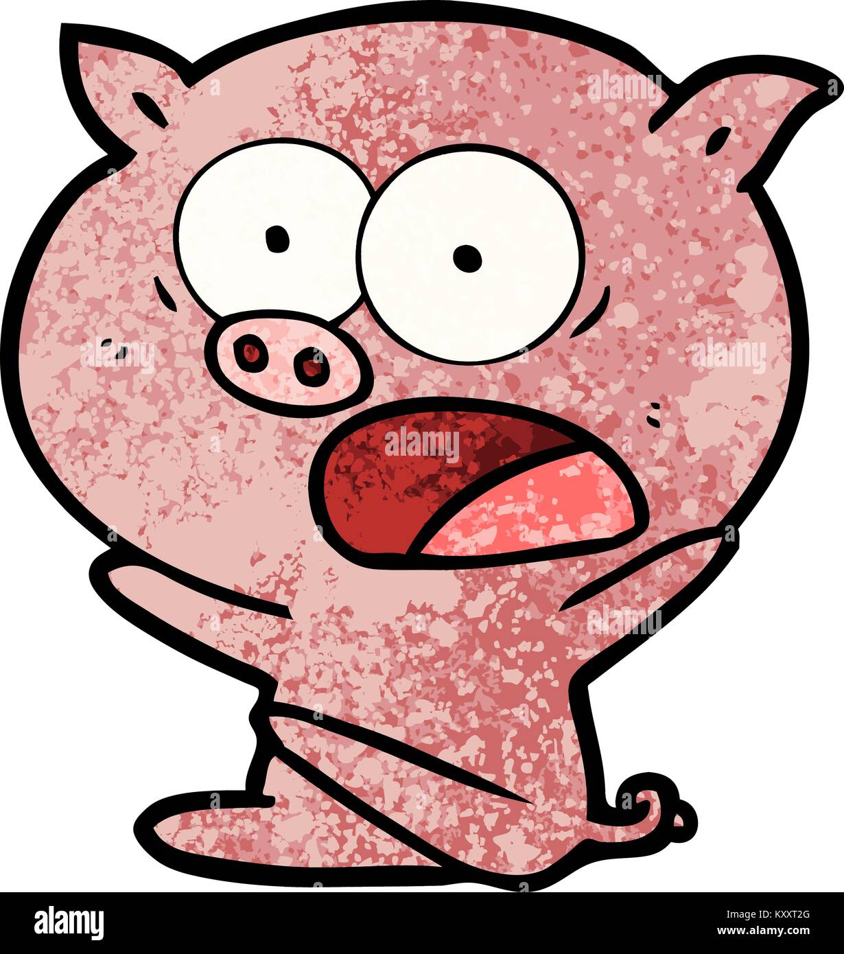 shocked cartoon pig sitting down Stock Vector Image & Art - Alamy