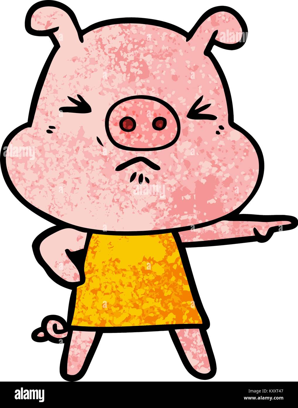 cartoon angry pig Stock Vector Image & Art - Alamy