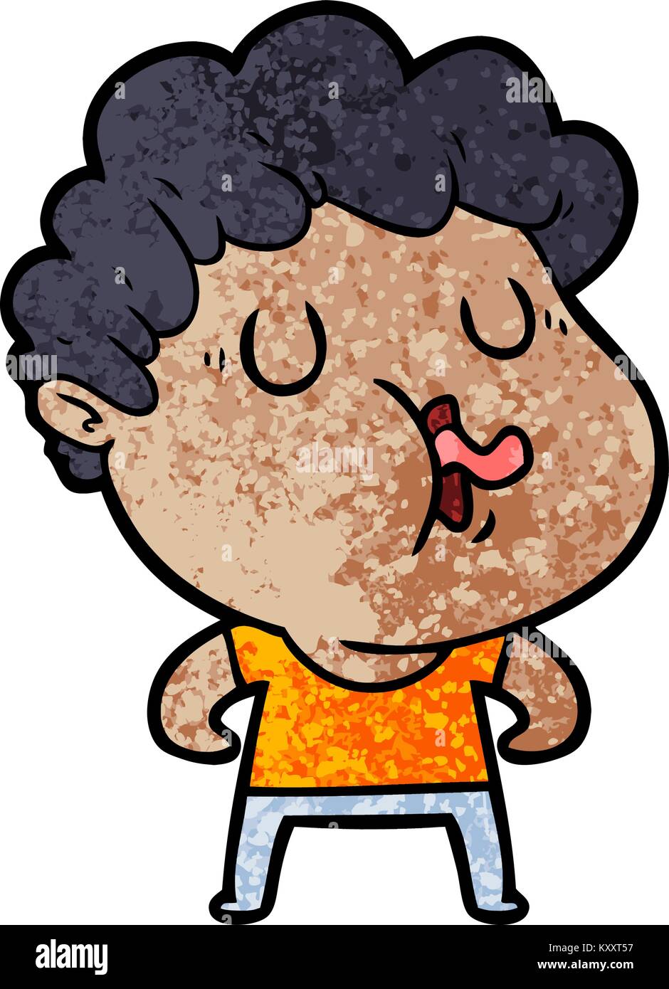 cartoon man pulling face Stock Vector Image & Art - Alamy