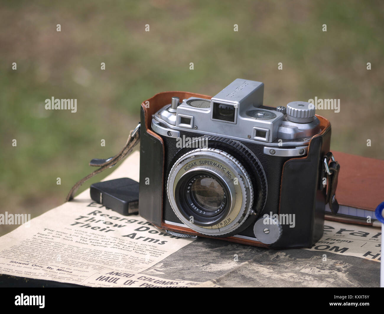 Vintage Kodak supermatic camera on display at Baston in the blitz Stock ...