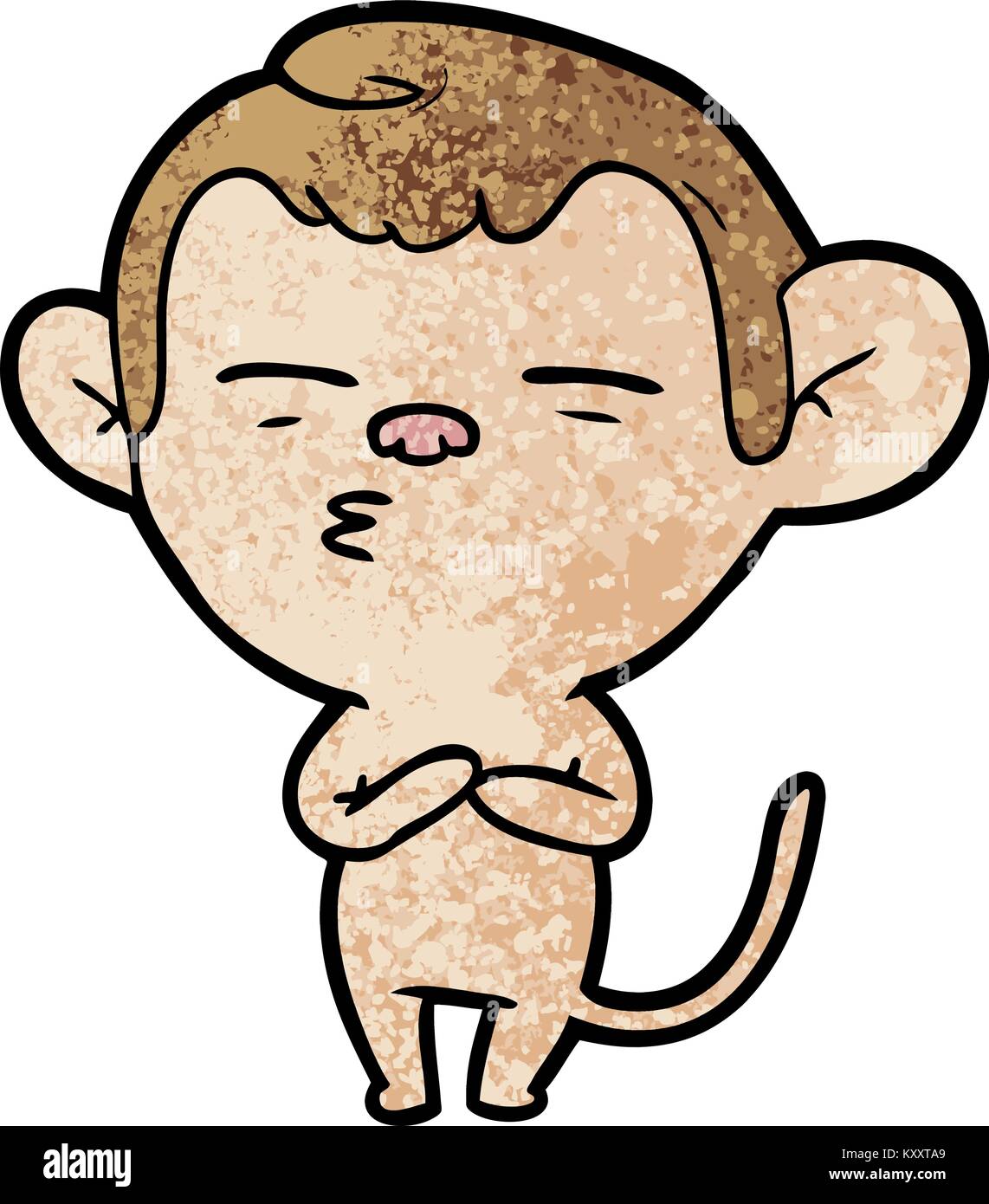 cartoon suspicious monkey Stock Vector Image & Art - Alamy