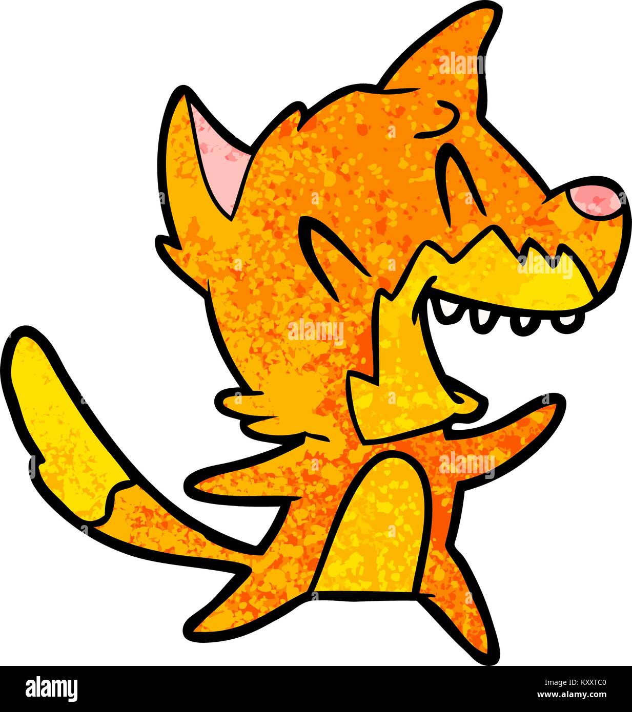 laughing fox cartoon Stock Vector Image & Art - Alamy